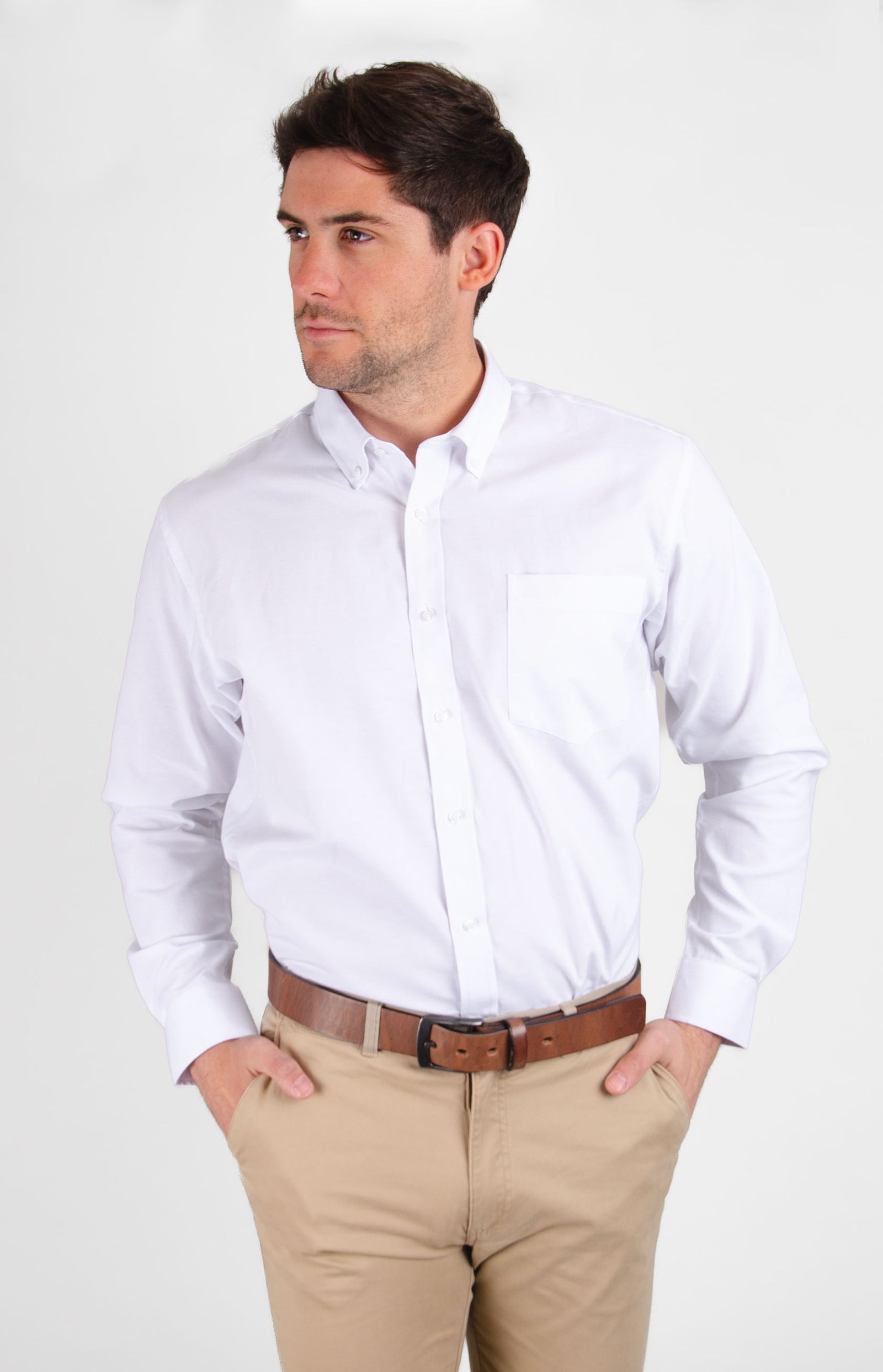 Camisa Oxford Manga Larga